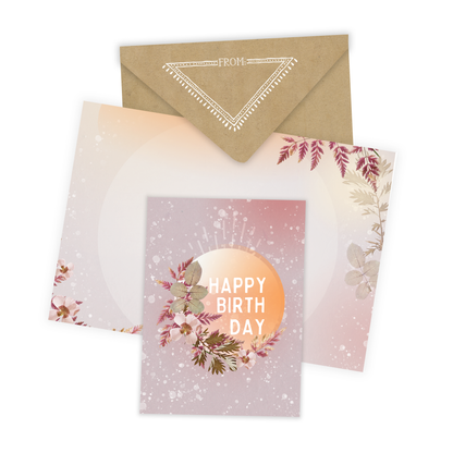 Mini Happy Birthday Moon Greeting Card | Papaya – English Country Market