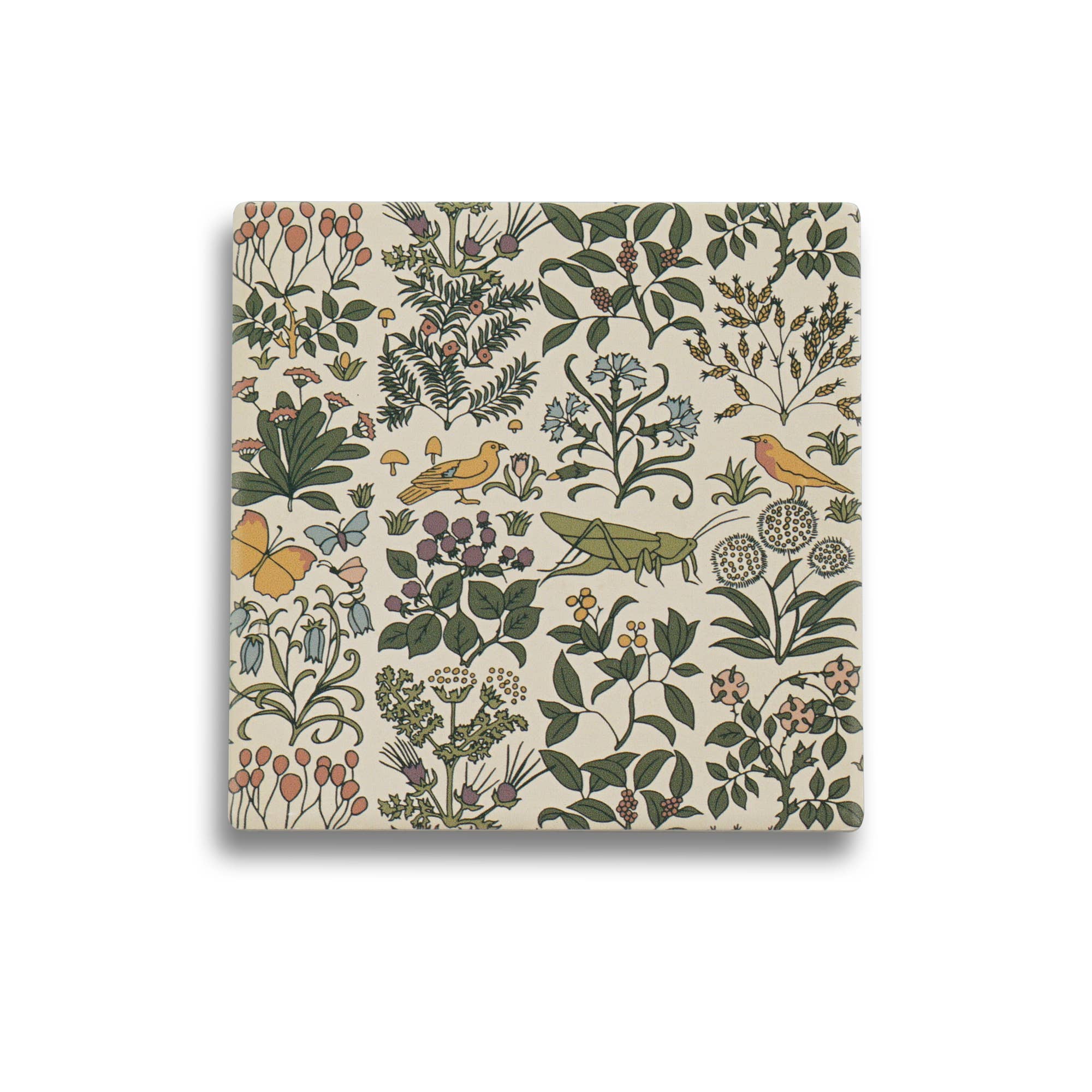 Individual Ceramic Coaster Voysey Apothecary Botanical Garden | Half M ...